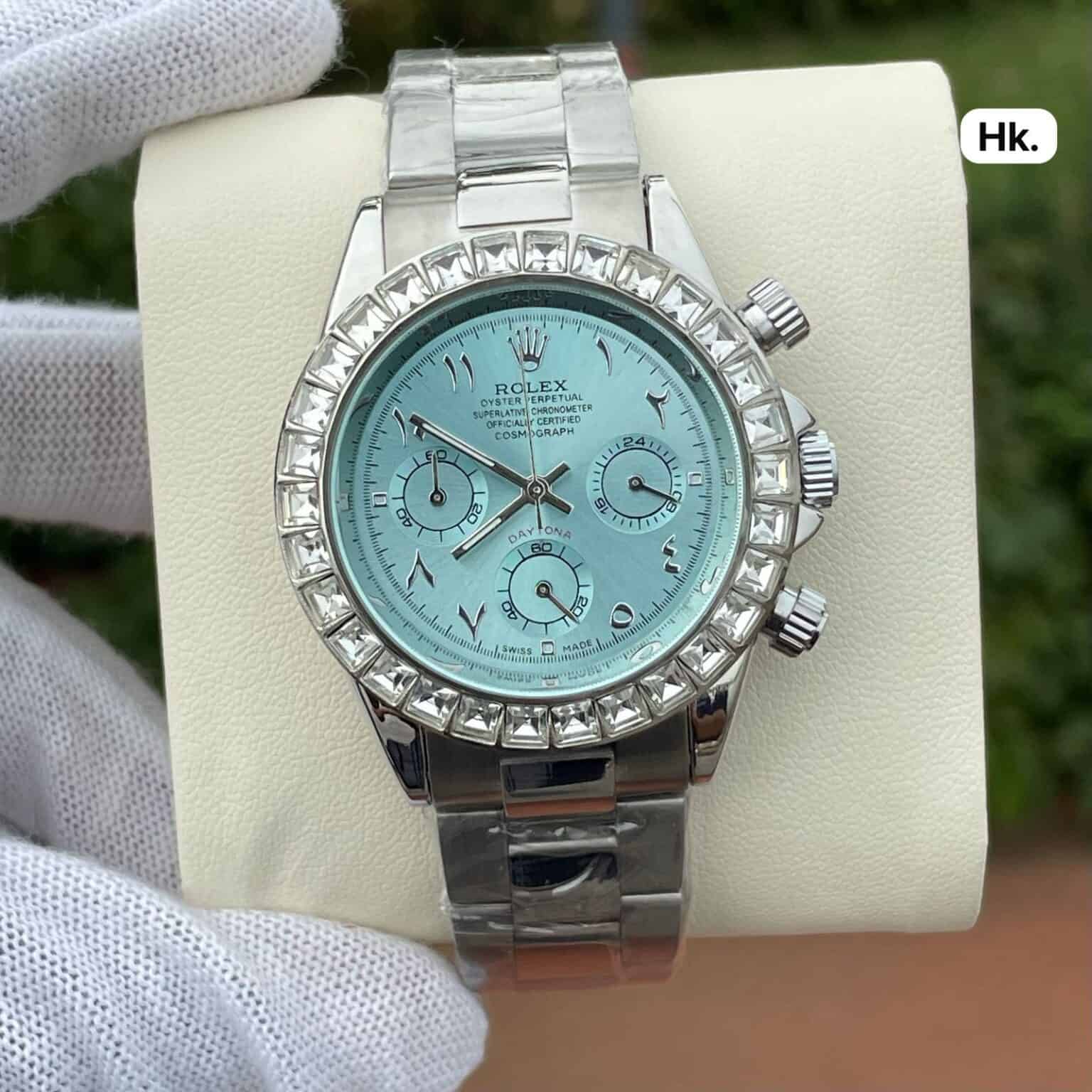 Rolex Daytona Blue Rainbow Gem-Set Watch