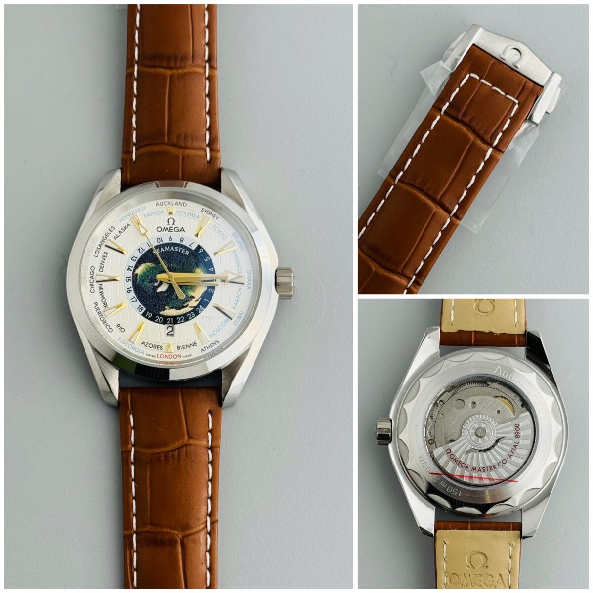 Omega Seamaster Co-Axial Aquatera WorldMap White Dial