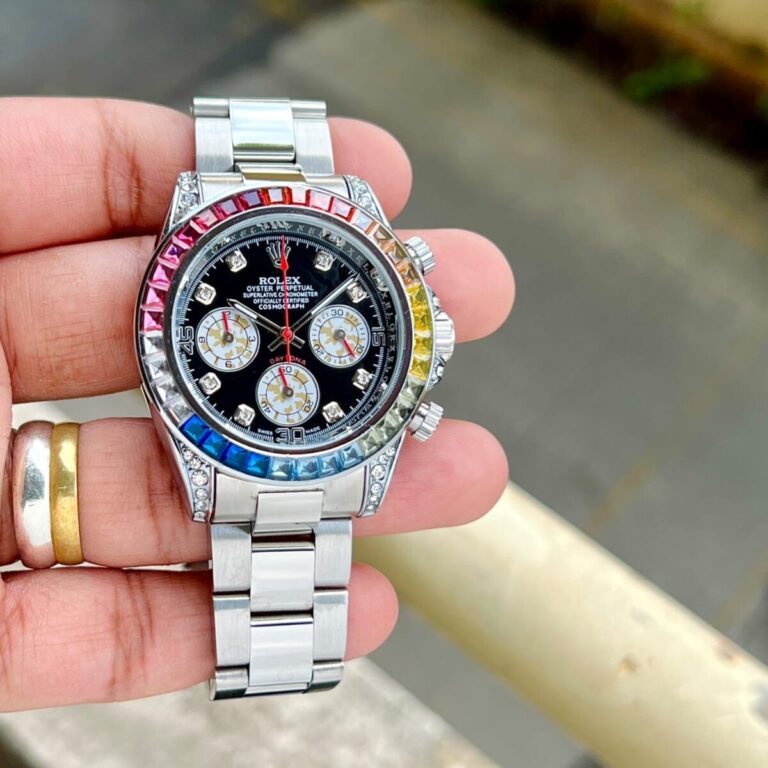 Rolex Rainbow Silver Quartz