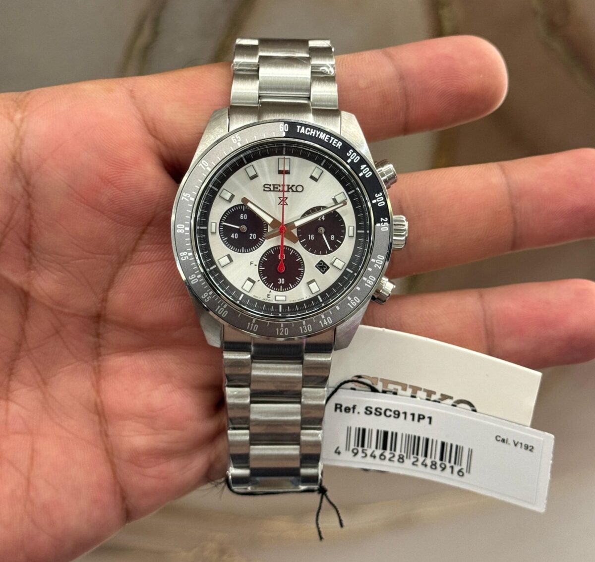 Seiko Prospex Speedtimer Go Large Chronograph White Dial