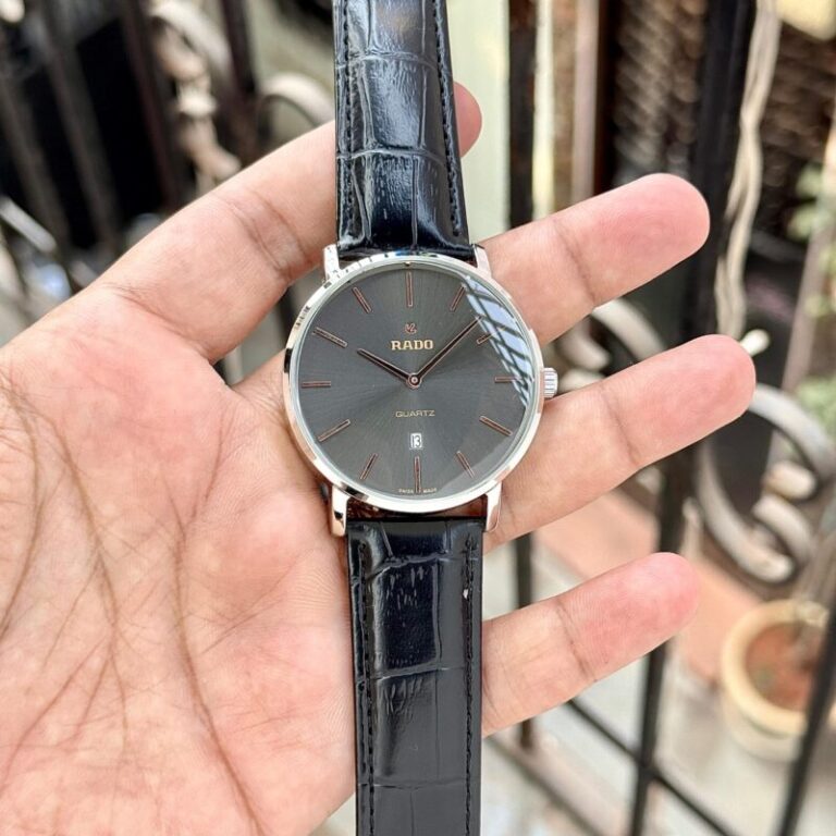 Rado Diamaster Thinline Silver Black Dial