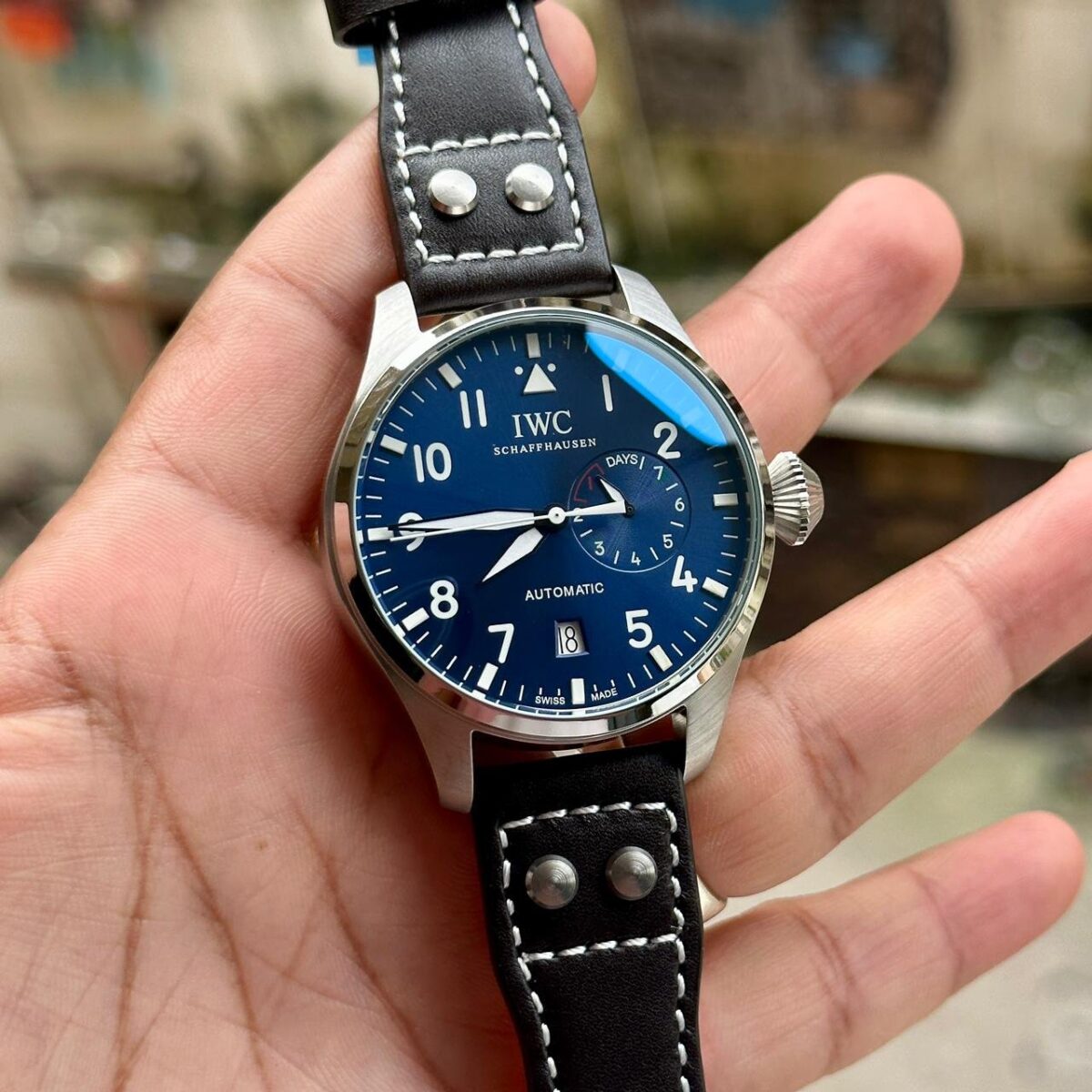 IWC Big Pilot Heritage Blue Silver Dial