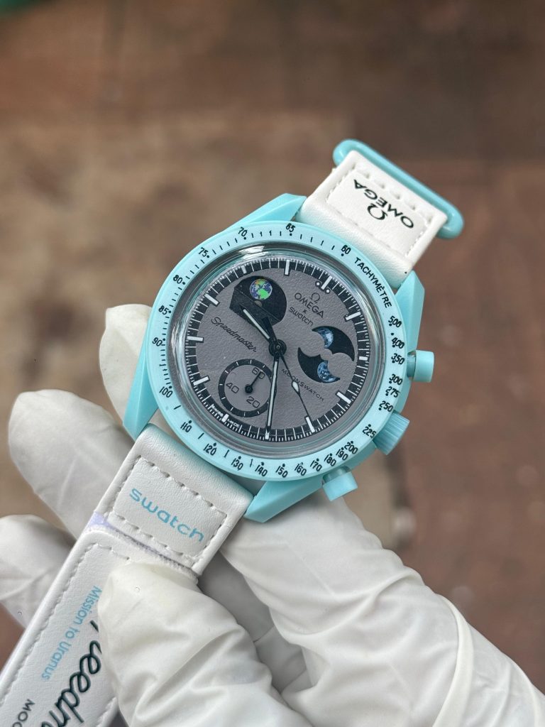 Omega X Swatch Chronograph Light Blue